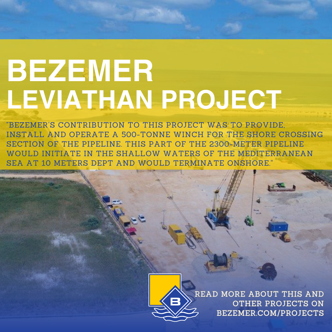 Leviathan Project Israel | 500 ton Linear Winch | Bezemer Group